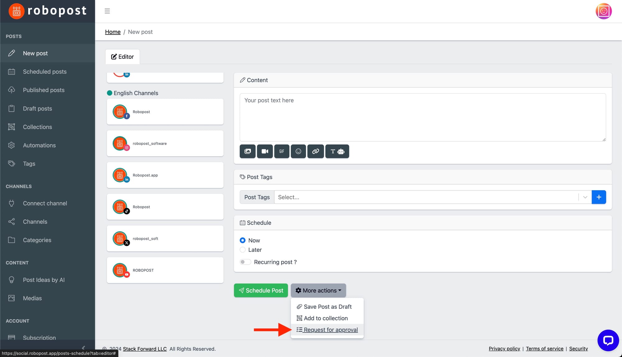 Introducing Post Approval and Review in Robopost