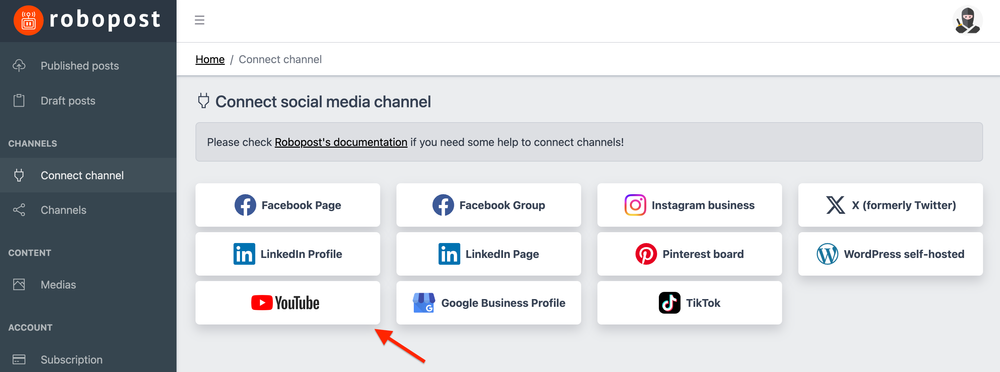Connect Channel - Youtube